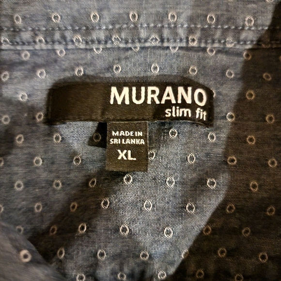 Murano | Shirts | Murano Printed Denim Shirt | Poshmark